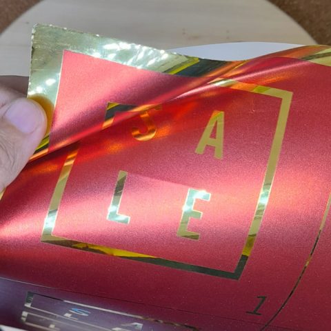 Sticker Chrome Gold - Print UV - DEWAPRINT.COM